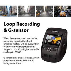 Rexing V1P 3rd Generation Dual 1080p Full HD Front and Rear 170 Degree Wide Angle Wi-Fi Car Dash Cam with Supercapacitor, 2.4" LCD Screen, G-Sensor, Loop Recording, Mobile App