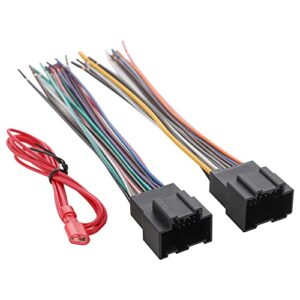 red wolf car aftermarket radio stereo wiring harness adapter connector compatible with 2006-2013 chevy gmc express savana buick