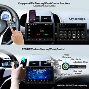 ATOTO F7 XE 10.1 Inch Double Din in-Dash Navigation, Wireless CarPlay & Android Auto, 1280 * 720 QLED Display, Mirror Link, Bluetooth, HD LRV, SXM, Quick Charge, USB/SD(Up to 2TB Storage), F7G211XE