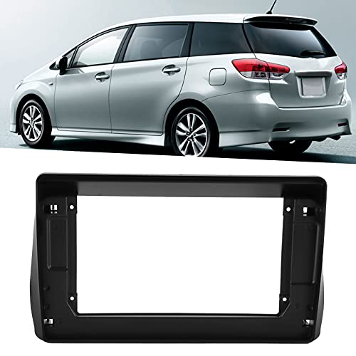 Double DIN Installation Dash Kit, Fydun 11 inch Black ABS 2 Din Stereo Radio Fascia Panel Navigation Fascia Car Stereo Frame for Wish 2009‑2012