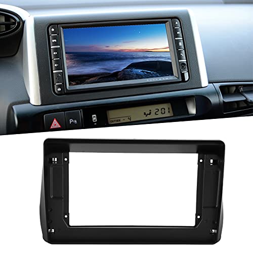 Double DIN Installation Dash Kit, Fydun 11 inch Black ABS 2 Din Stereo Radio Fascia Panel Navigation Fascia Car Stereo Frame for Wish 2009‑2012