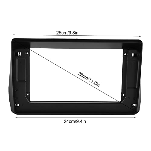 Double DIN Installation Dash Kit, Fydun 11 inch Black ABS 2 Din Stereo Radio Fascia Panel Navigation Fascia Car Stereo Frame for Wish 2009‑2012