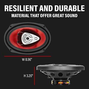 BOSS Audio Systems CH6530 Car Speakers - 300 Watts of Power Per Pair and 150 Watts Each, 6.5 Inch, Full Range, 3 Way, Sold in Pairs + CH6930 Car Speakers - 400 Watts of Power Per Pair, 200 Watts Each,