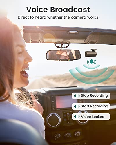 Car Camera 2.5K UHD Dash Cam, WiFi Dash Camera for Cars, Front Dashcam for Cars with Super Night Vision, WDR, 170°Wide Angle, Loop Recording, G-Sensor, 24 Hours Parking Monitor, APP, Support 128GB Max