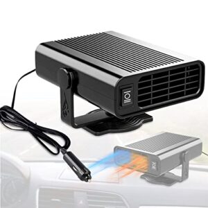 car heater, 12v heater 150w portable car heater windshield defroster fast heating 2 in 1 heating fan/cooling fan winter electronic demister plus in cigarette lighter