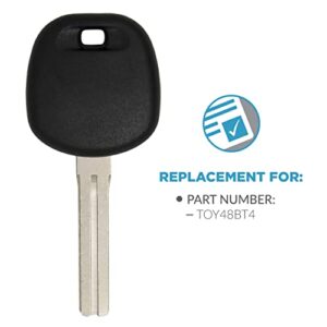 Keyless2Go Replacement for New Uncut Transponder Ignition Car Key 4C Chip TOY48BT4