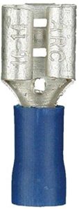 install bay bvfd205 vinyl female connector 16/14 gauge .205, blue (100-pack)