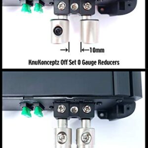 KnuKonceptz Offset Power/Ground Input Wire Gauge Reducer 0-4 Gauge 1/0 Pair with Heat Shrink