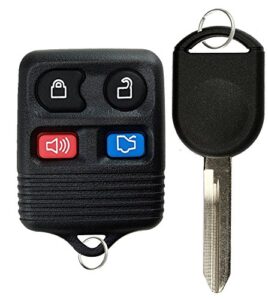 keylessoption keyless entry remote control fob uncut blank car ignition key for ford lincoln mercury cwtwb1u345, gq43vt11t