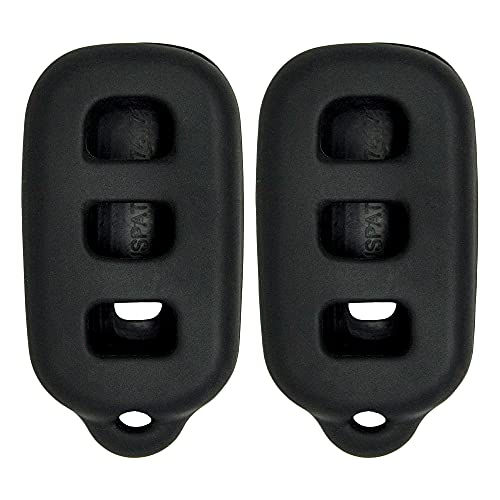 Keyless2Go Replacement for New Silicone Cover Protective Cases for Remote Key Fobs with FCC GQ43VT14T HYQ12BBX HYQ12BAN - Black (2 Pack)