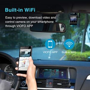 【Bundle: VIOFO A129 Plus Duo with GPS + Hardwire Cable】 VIOFO Dual Dash Cam, 2K 1440P 60fps+1080P 30fps Front and Rear Dash Camera with Wi-Fi GPS, Parking Mode, Super Capacitor (A129 Plus Duo)