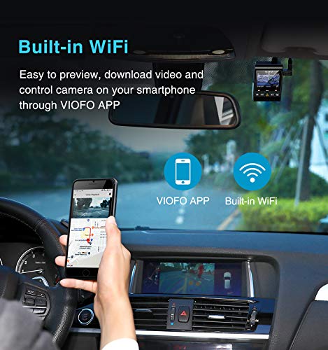 【Bundle: VIOFO A129 Plus Duo with GPS + Hardwire Cable】 VIOFO Dual Dash Cam, 2K 1440P 60fps+1080P 30fps Front and Rear Dash Camera with Wi-Fi GPS, Parking Mode, Super Capacitor (A129 Plus Duo)