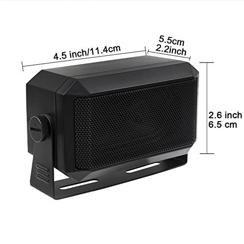 ZAXIDALER Rectangular External Communications Speaker for Ham Radio, CB & Scanners