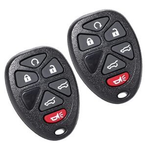 key fob replacement fits for 2007-2016 chevy silverado suburban tahoe avalanche equinox express traverse gmc sierra yukon acadia savana cadillac escalade buick enclave saturn vue outlook, 6 btn set 2