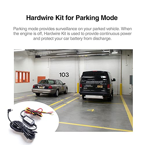 VIOFO HK4 Acc Hardwire Kit, USB-C Hard Wire Kit for T130, A139Pro, WM1, A229Duo, A119MINI Dash Cam, Low Voltage Protection for Parking Mode