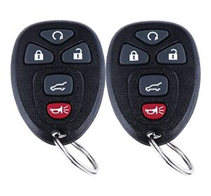 keyless entry remote control car key fob for 2007-2016 chevy suburban tahoe traverse/buick enclave/gmc acadia yukon/cadillac escalade fccid: ouc60270 ouc60221(5btn 2 pcs)