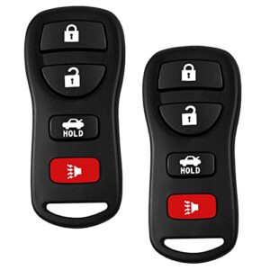 replacement for 02-2006 nissan maxima altima murano , 03-2009 350z quest armada , 07-2015 nissan sentra versa , keyless entry car key that use 4 button fccid: kbrastu15 cwtwb1u733 (pack of 2)