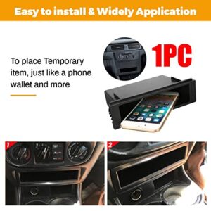 RED WOLF Car Radio Pocket Storage Select for Nissan Pathfinder/Frontier/Aramda/2004-2020, Sentra/Armada 2005-2018, Xterra 2004-2015 Stereo Single Din Storage Container Mount CD Player Dash Trim Black