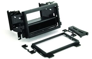 scosche fd3090b compatible with select 1995-2016 ford, mercury, lincoln and mazda double din & din+pocket dash kit black