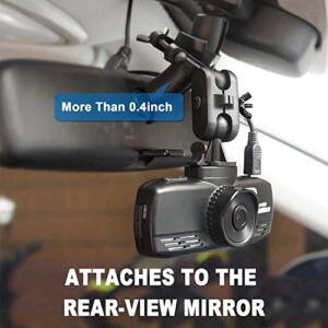 Anumit Dash Cam Mount, Universal Dash Camera Rear View Mirror Mount Holder Kit for YI, Rexing, APEMAN, Anker Roav, Aukey, CHORTAU, Z-Edge, Old Shark, KDLINKS X1, E-ACE, Peztio and Most Other Dash Cam