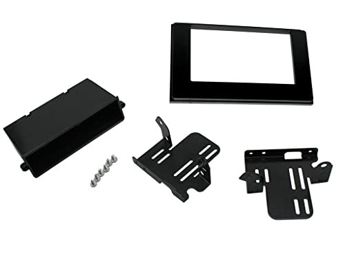 Scosche TA2121B Compatible with 2016-Up Toyota Tacoma Premium Model ISO Double DIN w/ Pocket Dash Kit Black