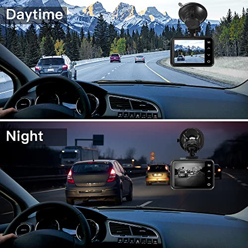 Dash Cam Front and Rear 1080P FHD Dual Dash Camera for Cars with 2.7" Inch Screen,170° Wide Angle, Night Vision,WDR,G-Sensor,Parking Monitor,Loop Recording and Motion Detection