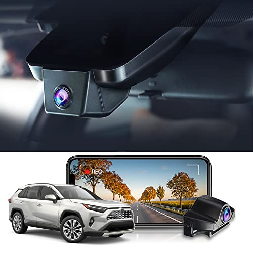 Fitcamx 4K Front and Rear Dash Cam Suitable for Toyota RAV4 2022 2023 LE Limited SE Adventure XLE XSE Gen5 (Model B), OEM Style, Dual 2160P+1080P HD Video, Loop Recording WiFi, G-Sensor, 128GB Card