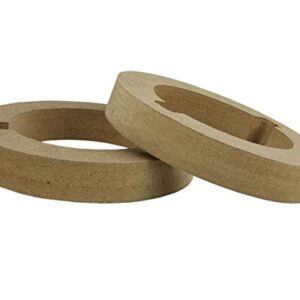 Custom MDF Tweeter Adapter Rings 2.91" ID x 4.33" OD Car Audio Installation (1 Pair)