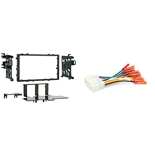 Metra 95-7801 Double DIN Installation Kit & Scosche HA08BCB Compatible with Select 1998-08 Honda Power/Speaker Connector/Wire Harness for Aftermarket Stereo Installation