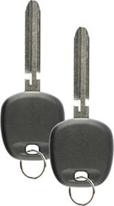 discount keyless replacement uncut ignition transponder chipped car key for toyota g chip (2 pack)