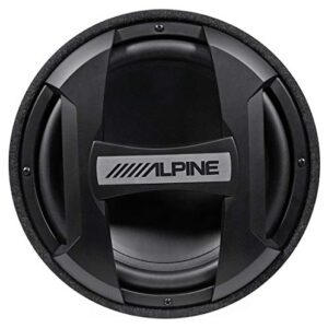 Alpine SWT-12S4 1000 Watt 12" Car Audio Bass Tube Subwoofer Bundle with Amplifier and Amp Kit