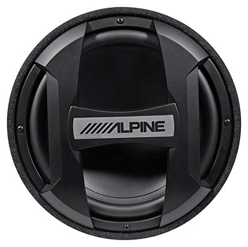 Alpine SWT-12S4 1000 Watt 12" Car Audio Bass Tube Subwoofer Bundle with Amplifier and Amp Kit