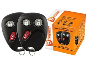 discount keyless replacement key fob car keyless entry remote for yukon tahoe suburban silverado sierra avalanche escalade lhj011 (2 pack)