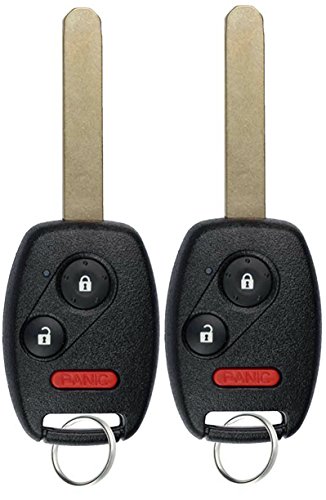 KeylessOption Keyless Entry Remote Control Uncut Car Ignition Chip Key Fob Replacement for Honda Ridgeline Odyssey OUCG8D-380H-A (Pack of 2)