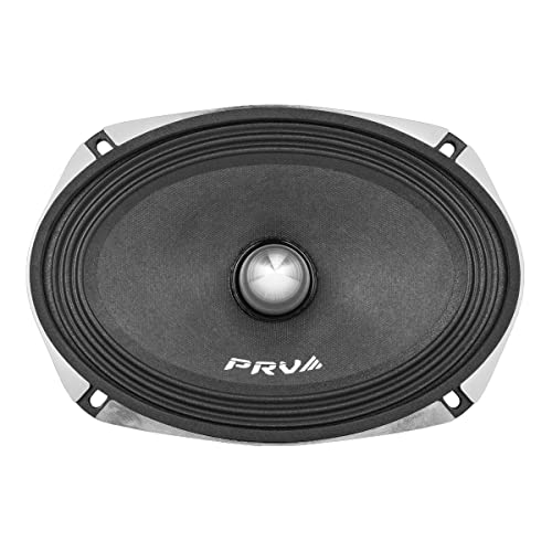 PRV AUDIO 6x9 Inch Midrange Speaker 69MR500-PhP-4 500 Watts Program Power, 4 Ohm, 1.5 in Voice Coil, 250 Watts RMS Pro Car Audio Loudspeaker (Single)