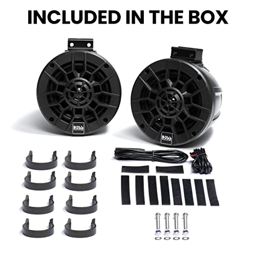 BOSS Audio Systems MPWT50 ATV UTV Marine Waketower Speaker System – IPX6 Rated Weatherproof, 500 Watts Per Pair, 5.25 Inch Speakers, Full Range, 2 Way