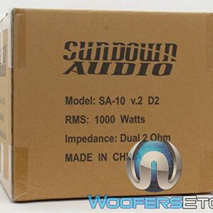 Sundown Audio SA-10 V.2 D4 10" Dual 4 OHM 1000W RMS SUBWOOFER BASS Speaker New