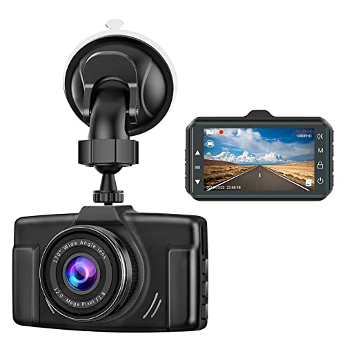 Dash Cam for Cars 1080P FHD 2022 Car Dash Camera for Cars CHORTAU 3 inch Dashcam with Night Vision,170°Wide Angle, Parking Monitor, Loop Recording, G-Sensor