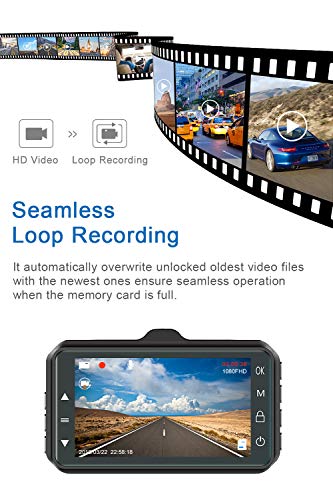 Dash Cam for Cars 1080P FHD 2022 Car Dash Camera for Cars CHORTAU 3 inch Dashcam with Night Vision,170°Wide Angle, Parking Monitor, Loop Recording, G-Sensor