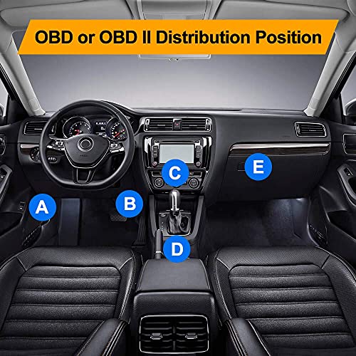 OBD2 OBD Power Cable for Dash Camera, Ssontong OBD to Mini USB OBDII Adapter Hardwire Charger Cable 24 Hours Surveillance and Acc Two Mode with Switch Button(Mini USB Port)