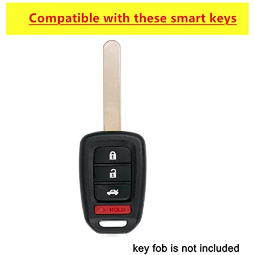 for Honda Key Fob Cover TPU Key Shell Protector Shell Keyless Remote Control Smart Key Fit for Honda Accord Civic CR-V(Red)