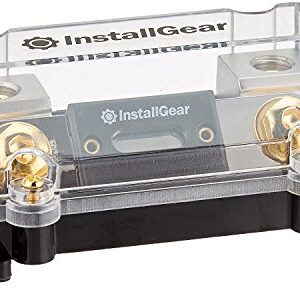 InstallGear 0/2/4 Gauge AWG in-Line ANL Fuse Holder with 250 Amp Fuse | Inline Fuse Holder - No Wire Terminals Needed | 250 Amp Fuse Block, Fuse Box, Automotive Fuse Block