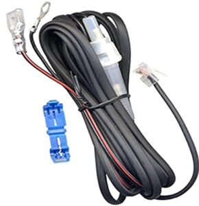 escort direct wire power cord for radar and laser detectors, black