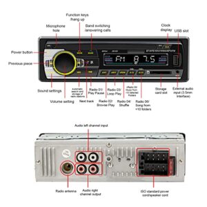 Multimedia Car Stereo Receiver, Car Radio AI Voice Control LED Display, Bluetooth Hands Free Calling, Support MP3 WMA WAV, USB2.0 Car MP3 Player Audio Systems