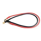 6 AWG Red+Black Battery Cable 2 feet Length with Gold Plated high Conductivity Terminal lugs Ideal for car, Boat Battery,Solar Battery Wiring. (A Pair) l