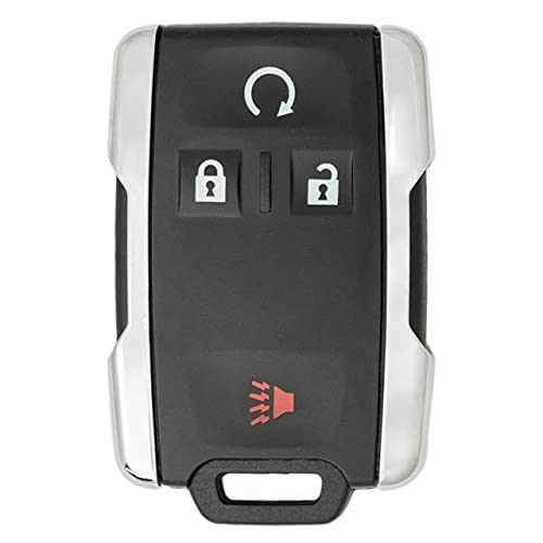 Keyless2Go Replacement for 4 Button Replacement Remote for GM M3N-32337100 13577770 84540865