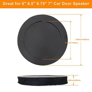 6.5" Foam Speaker Enhancer, AngleKai 4Pcs Self Adhesive Speaker Fast Rings, Universal High Rebound Sponge Bass Blocker Kit for Car Door Speaker Foam Rings