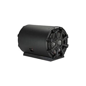 kicker 46cwtb104 weather-proof subwoofer|10″ bass reflex passive|48cwr104 10″ subwoofer|400 watts rms|800 watts peak|4-ohm impedance|compact tube design|legendary sound quality|car,truck, suv, van