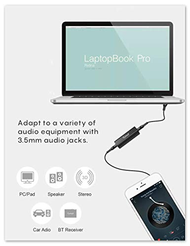 Smof Ground Loop Noise Isolator for Car Audio/Home Stereo System/Speaker/Bluetooth Adapter Receiver/Car Kit (Eliminate The Buzzing Noise Completely) with Jack 3.5mm Audio Cable