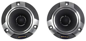 pair rockville rt5 2.8″ aluminum car/pro tweeters w titanium diaphragm+kapton vc, silver